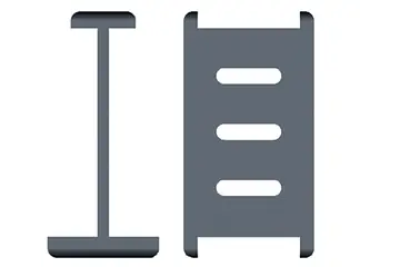 Separator, slotted, wide base, unmounted