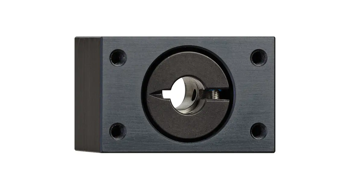 drylin® SLS lead screw support with metallic ball bearings