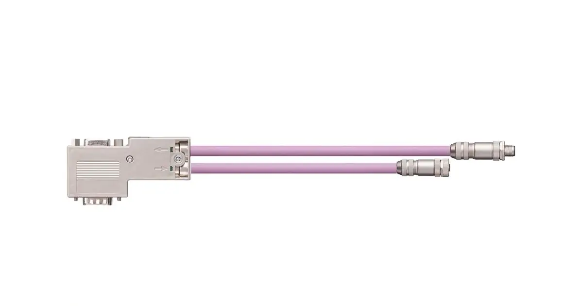 Harnessed Profibus cables, PVC, connector A: Phoenix Contact SUB-D, 9 ...