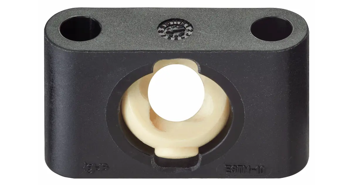 drylin® spherical high helix lead screw nut with pillow block bearing ...