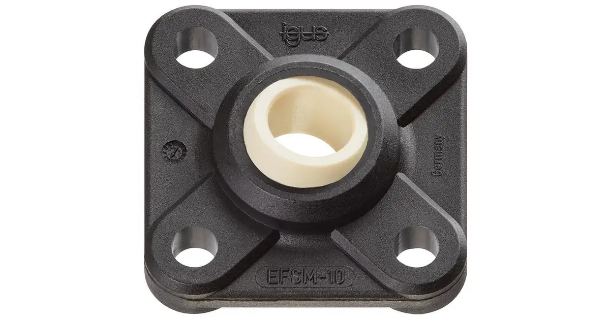 Flange bearings with 4 mounting holes, EFSI, igubal®, spherical ball ...