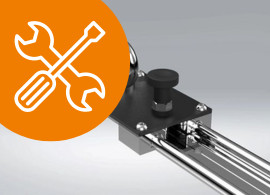 drylin® W single housings with spring pre-load