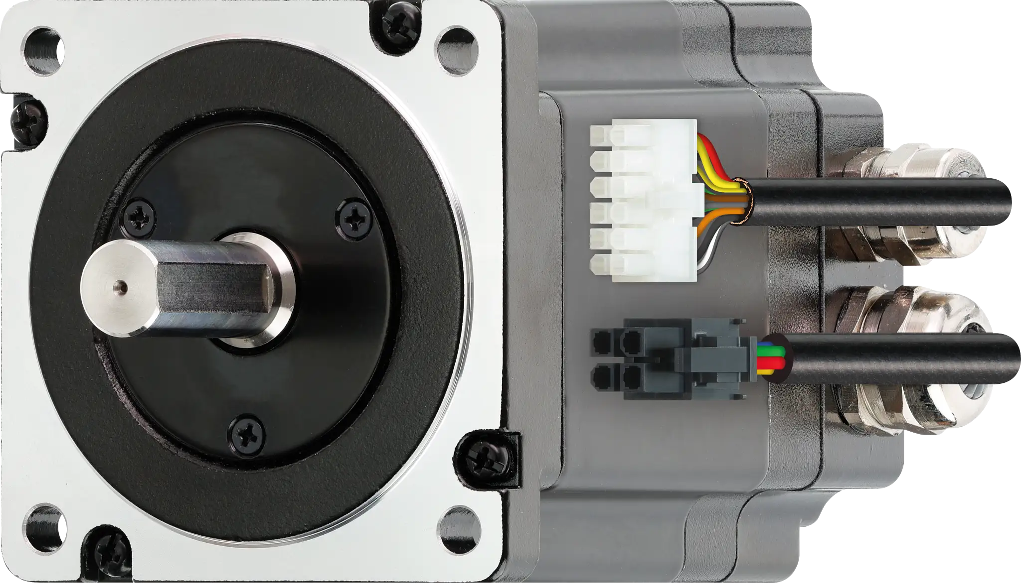 drylin® E stepper motor, connection cable and encoder, NEMA 34