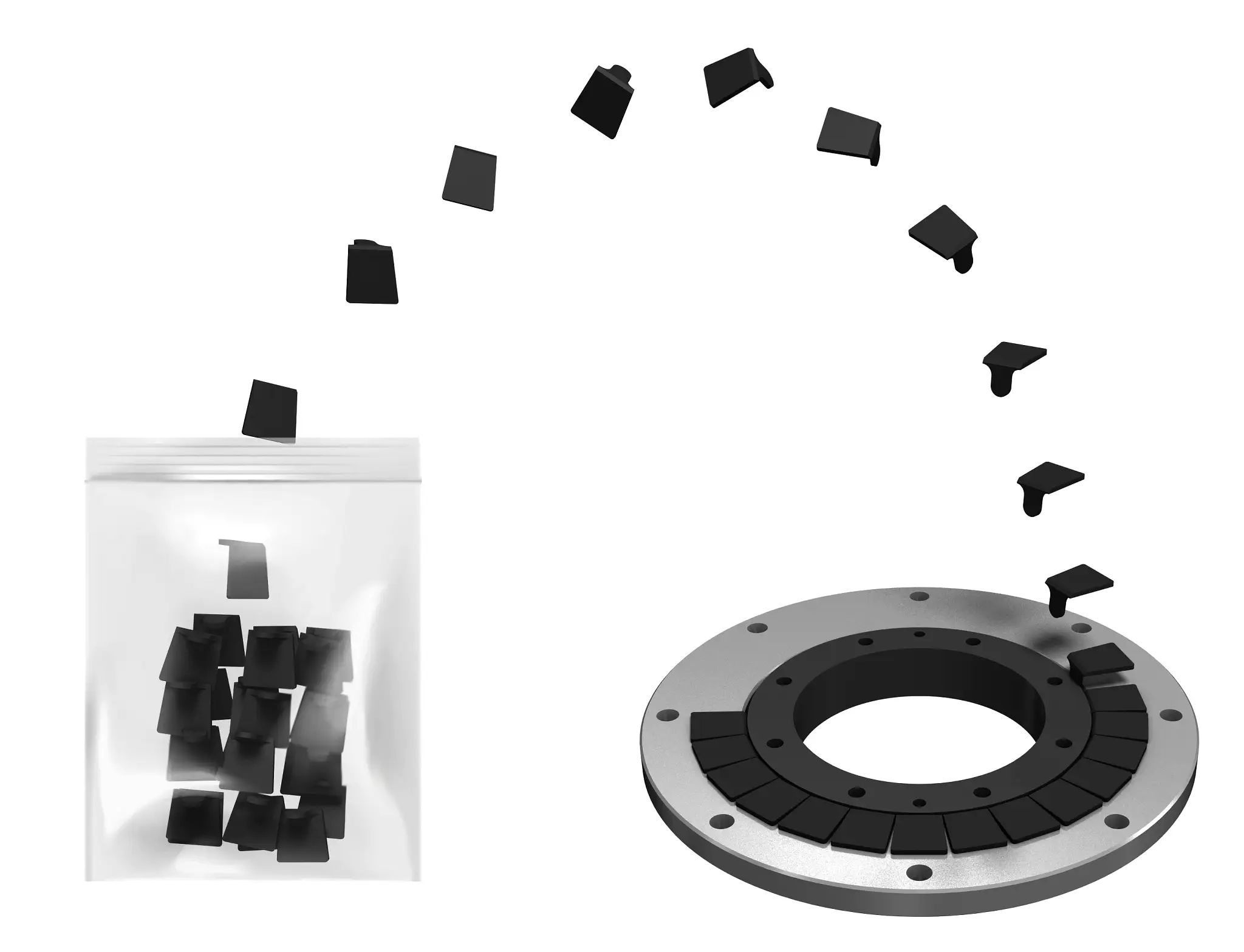 iglidur® slewing ring, replacement kits for PRT-01 slewing ring bearing ...