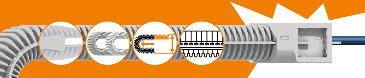 e-skin® cleanroom energy chain | smaller installation height