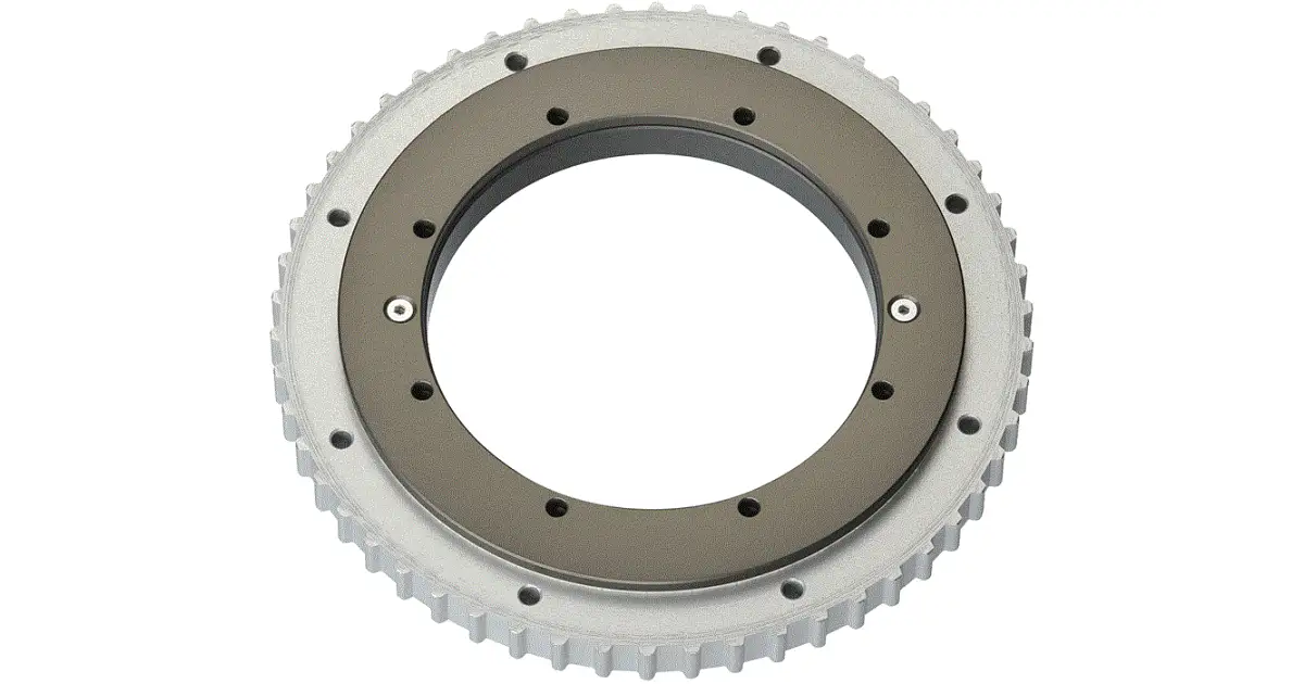 iglidur® slewing ring, PRT-04, toothed outer ring made of aluminium ...