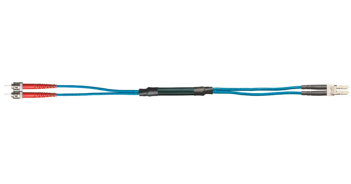 TPE fibre optic cable, twistable, connector A: ST, connector B: LC