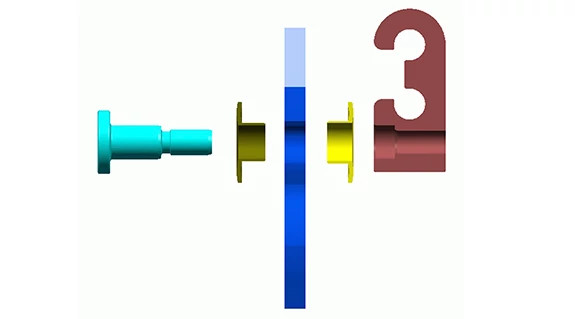 Slide bearing for clearance-free installation of the locking hook in ...