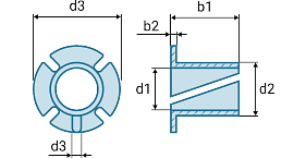 Buy iglide clip bearings - single flange with anti-rotation key online