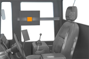 Monitor adjustment in tractors and agricultural machinery