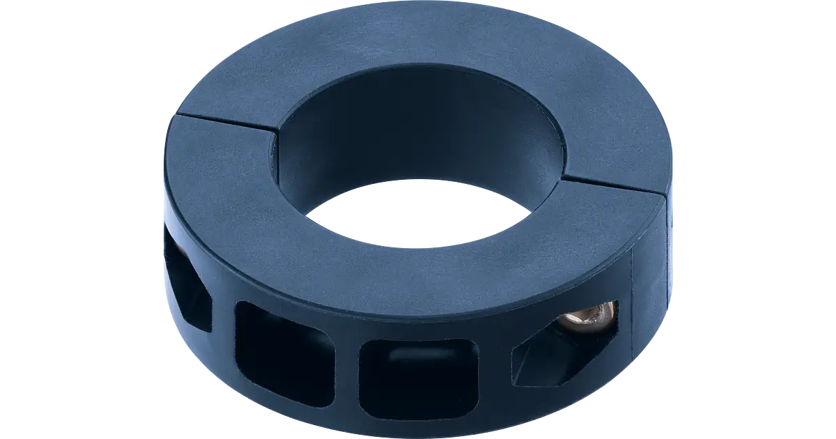 igubal® fixing collars made of plastic, split, for the food industry
