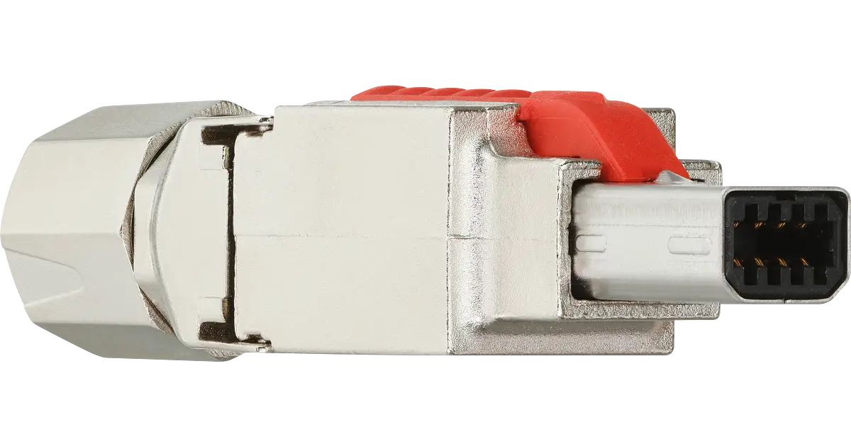 TE Connectivity plug, Mini I/O, CAT5e, U-Form, 2350323-2