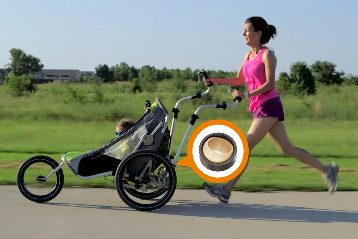 Spherical plain bearings in the JogAlong stroller| igus®