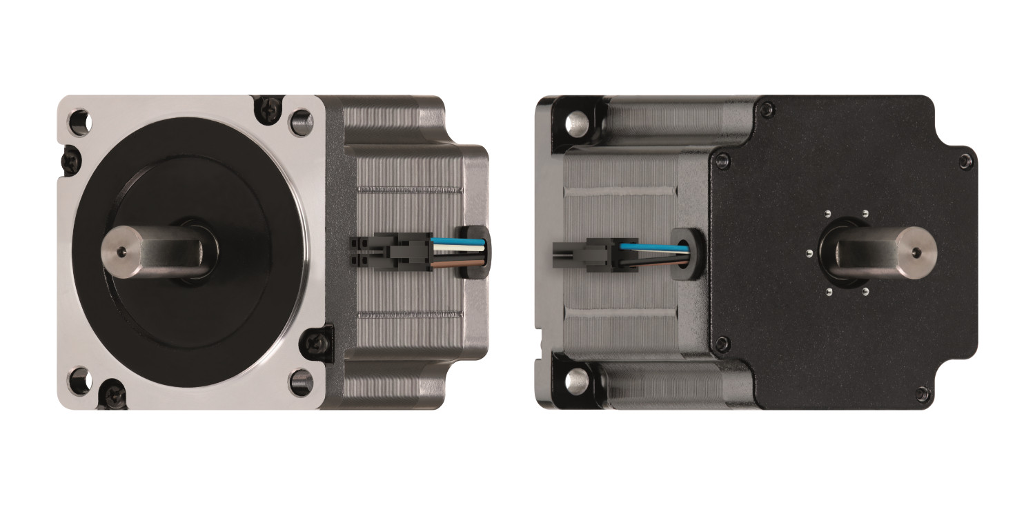 drylin® E news 2023 stepper motors with dual shaft