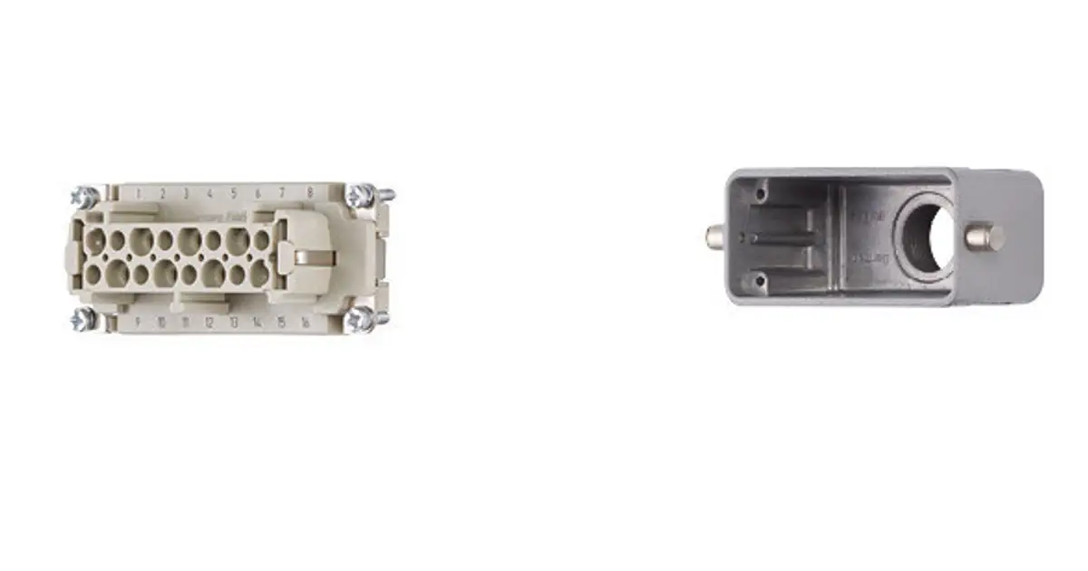 Conector Harting con Insert hembra + Carcasa Han 16B
