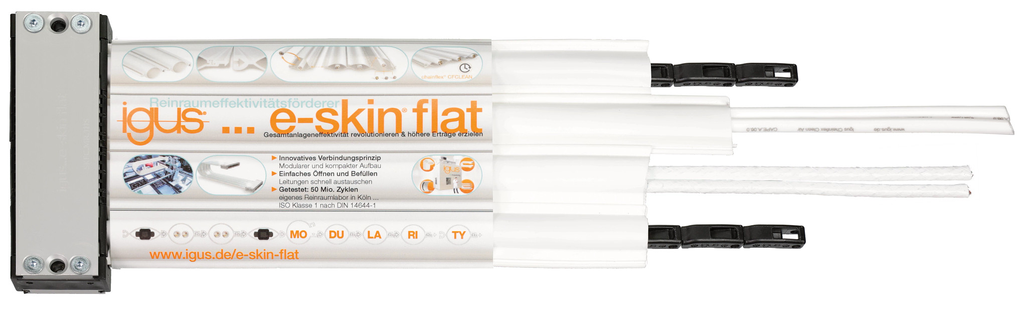 Ribbon cable e-skin® flat for cleanrooms