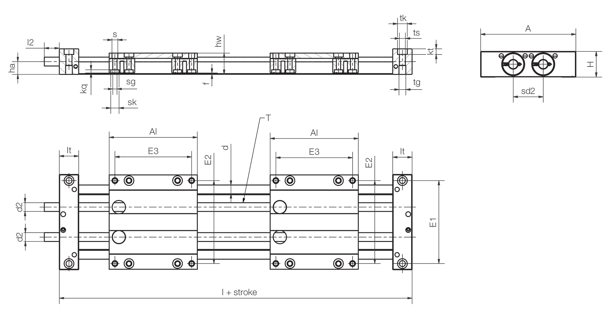 SLW linear module with double spindle